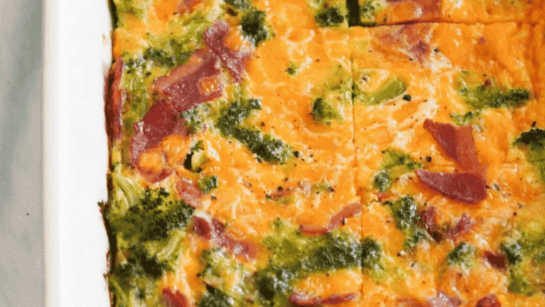 Easy Broccoli Cheddar Egg Casserole Recipe