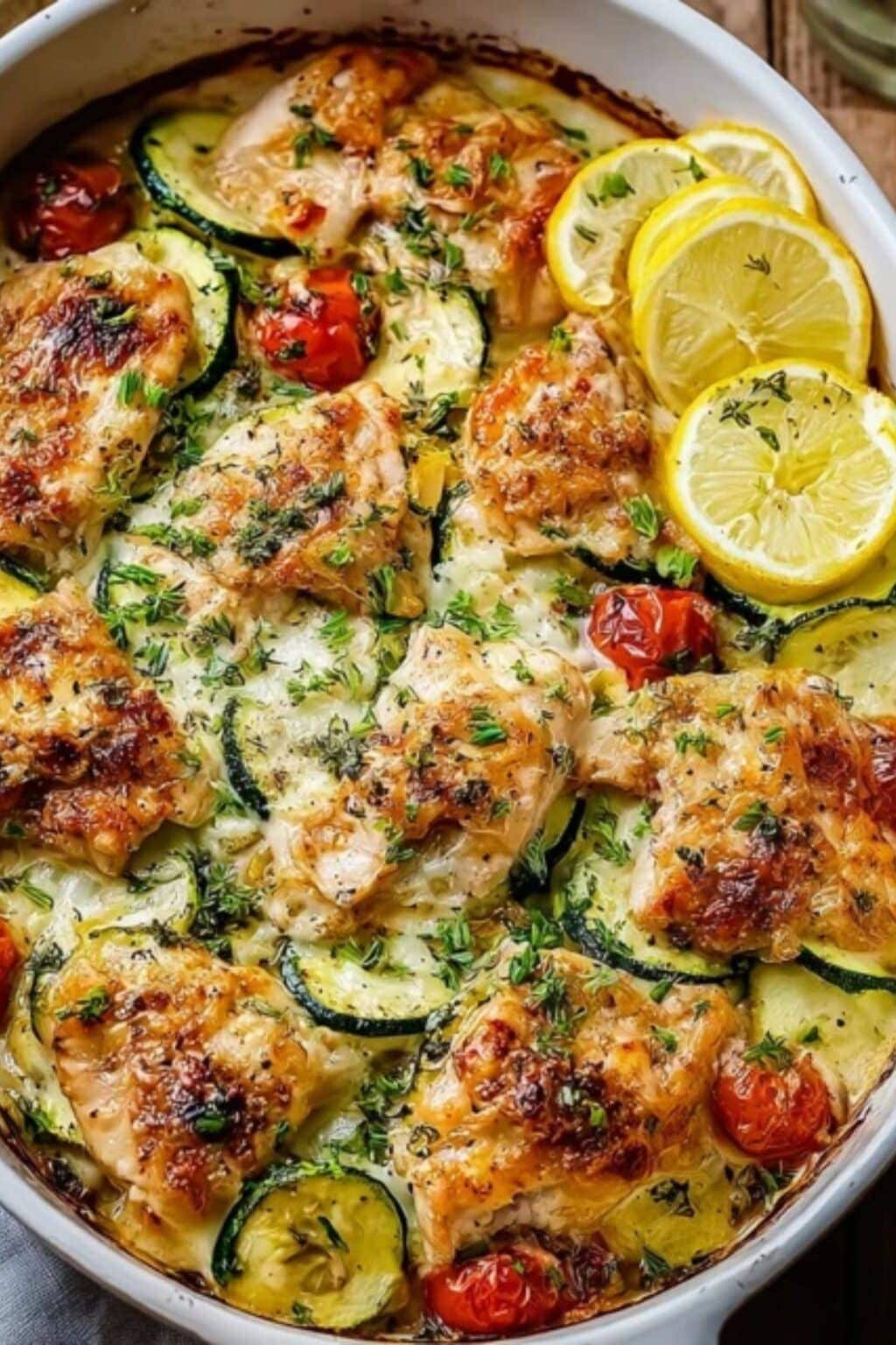 Easy Mediterranean Chicken Zucchini Bake Recipe